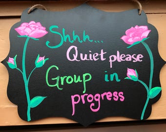 Quiet please sign | Etsy