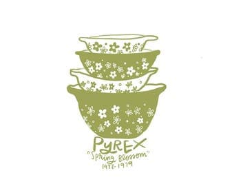 Pyrex art | Etsy