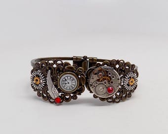 Steampunk bracelet | Etsy