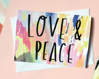Peace card | Etsy
