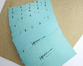 Alphabet index cards | Etsy