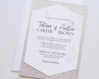 Elegant Handmade Wedding Invitations on Etsy by EmbellishedPaperie