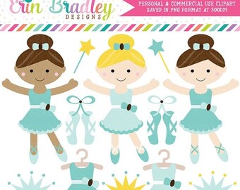 Diva Princess Party Digital Clipart / Little Girls Diva Party