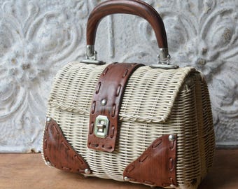 Wicker basket purse | Etsy