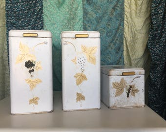 Vintage canister set | Etsy