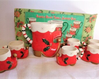 Santa pitcher | Etsy