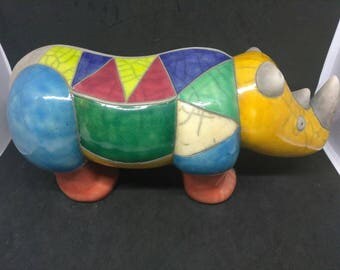 Rhino figurine | Etsy