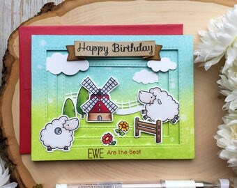 Farm birthday card | Etsy