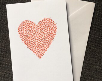 Red heart card | Etsy