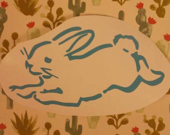 Rabbit decals | Etsy