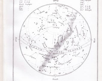 Antique star chart | Etsy