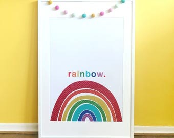 Rainbow poster | Etsy