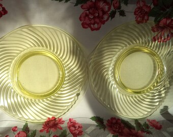 Vintage glass plates | Etsy