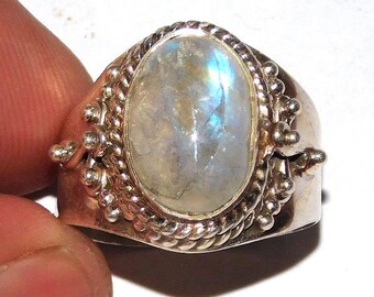 Mens moonstone ring | Etsy