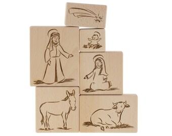 Nativity blocks | Etsy