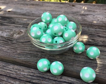 Mint polka dot | Etsy