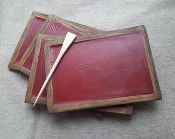 Wax Tablet w/ wooden stylus 3.5x4.5 inches Medieval ipad