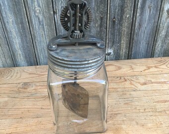 Glass butter churn | Etsy