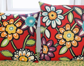 Red purple pillow | Etsy