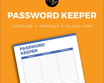 Password keeper | Etsy