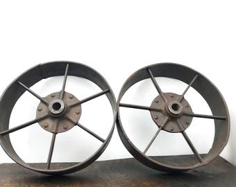 Antique farm wheels | Etsy