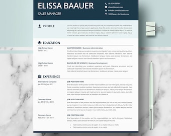 Modern & Professional Resume Template for Word or Mac Pages