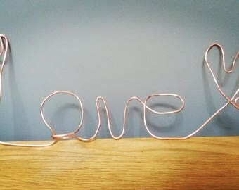 Wire word sign | Etsy