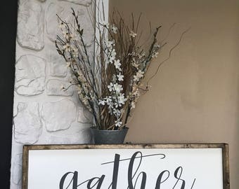 Gather sign | Etsy