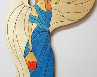 Angel intarsia | Etsy