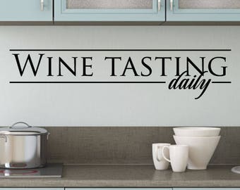 Wine wall decal | Etsy