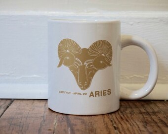 Aries Constellation Mug Aries Zodiac Mug Aries Coffee Mug