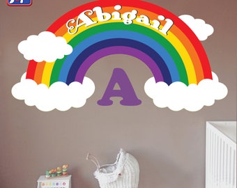 Rainbow wall decal | Etsy