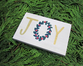 Joy christmas sign | Etsy