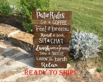 Porch rules sign | Etsy