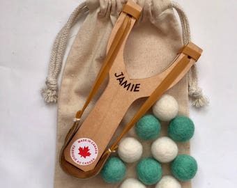 Sling Shot wooden toy stocking stuffer birthday favors