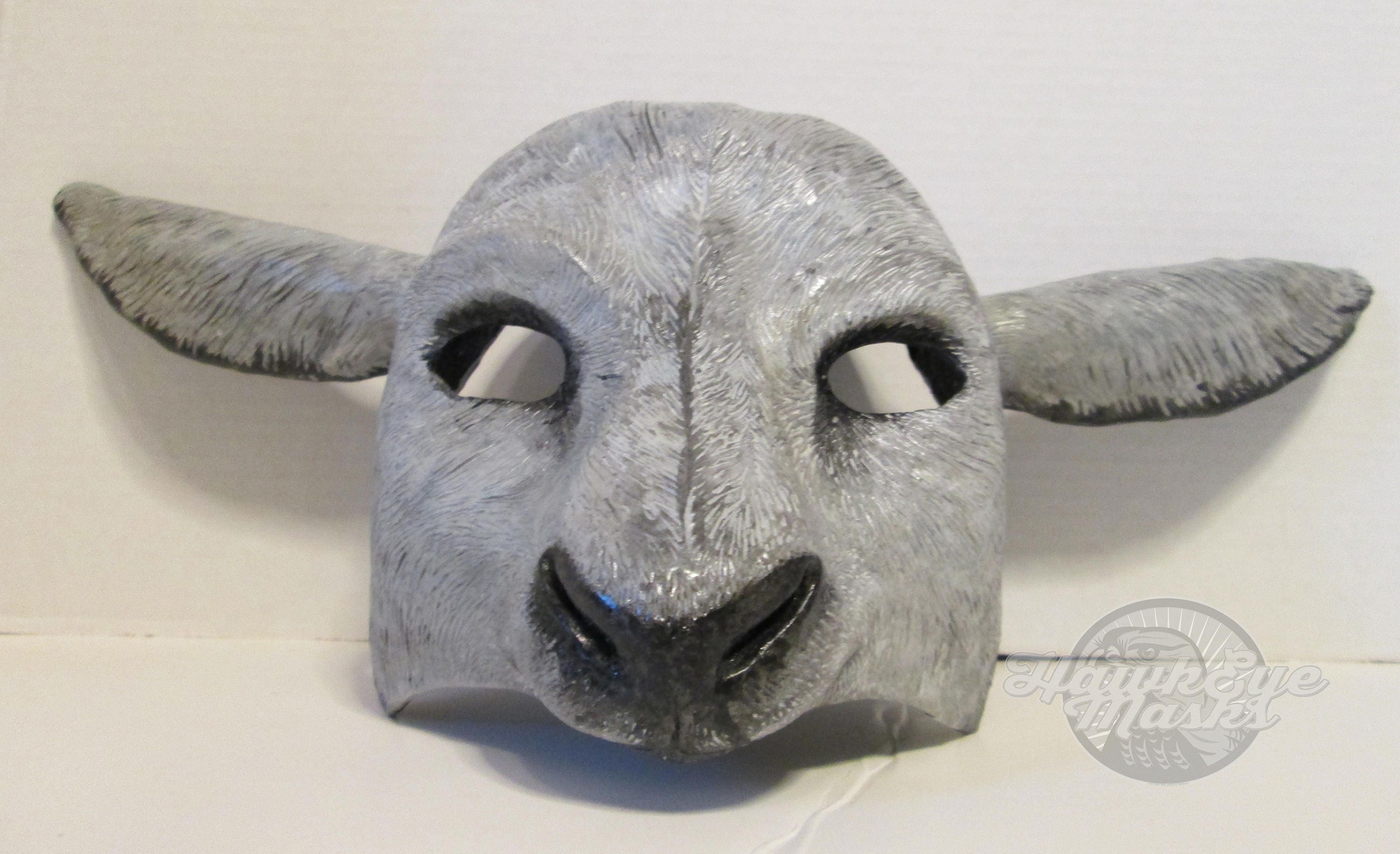 Sheep mask masquerade mask custom made animal spirit mask