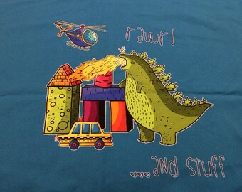 Godzilla fabric | Etsy