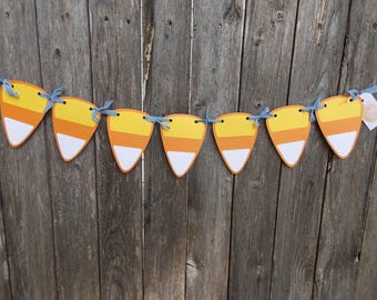 Candy corn banner | Etsy