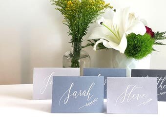 Grey place cards | Etsy