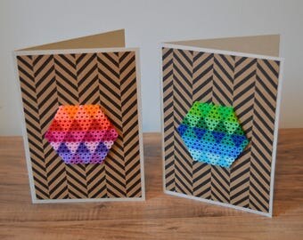 Perler bead card | Etsy