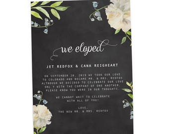 We eloped | Etsy