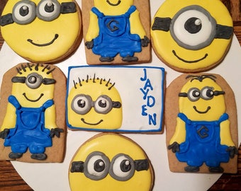 Minion cookies | Etsy
