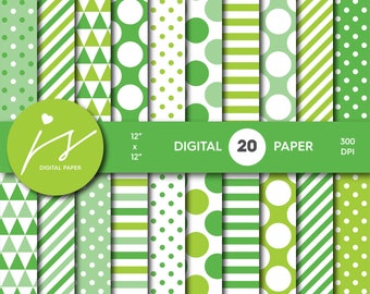 Mint digital paper: METALLIC GREEN PAPER Mint
