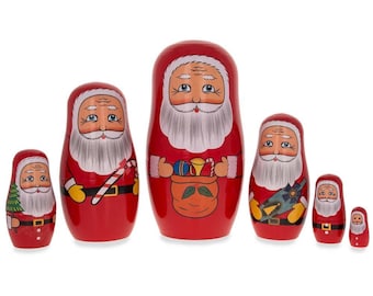 Santa nesting dolls | Etsy