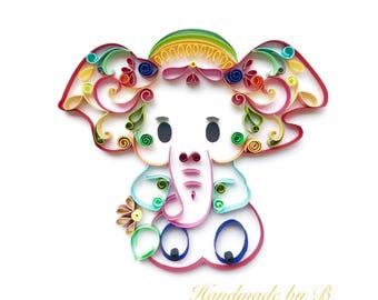 Quilled elephant | Etsy