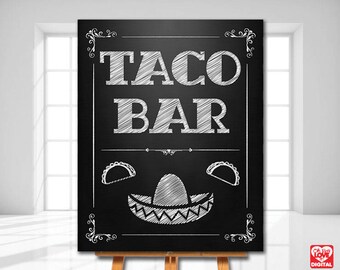 Taco bar sign | Etsy