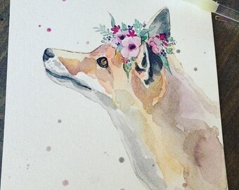 Fox flower crown | Etsy