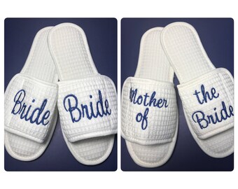 Monogram slippers | Etsy