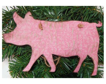 Pig ornament | Etsy