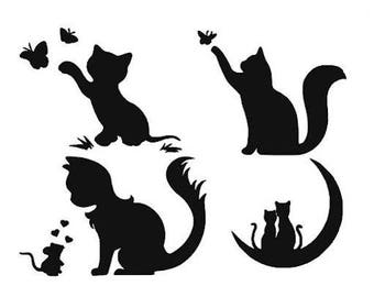 Cat stencils | Etsy